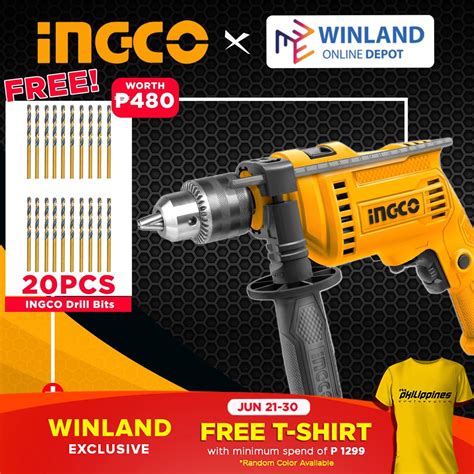 Free Drill Bits Ingco Impact Drill 680w Barena With Variable Speed