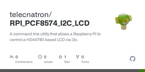 Github Telecnatronrpipcf8574i2clcd A Command Line Utilty That Allows A Raspberry Pi To