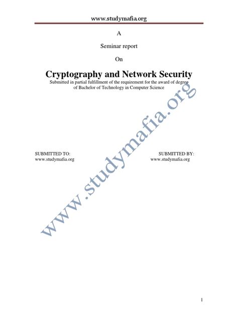 Cse Cryptography And Network Security Report Pdf Cryptography
