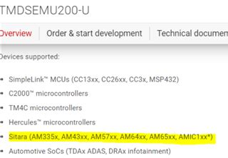 TMDSEMU U Does TMDSEMU U Support AM Xx And AM Xx Arm Based Microcontrollers Forum