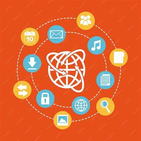 Premium Vector Cloud Computing Over Orange Background Vector Illustration