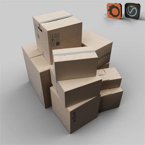 3d Model Cardbox Vr Ar Low Poly Cgtrader