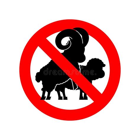 Stop Sheep Sex Ban Warning Ram Intercourse Stock Vector Illustration