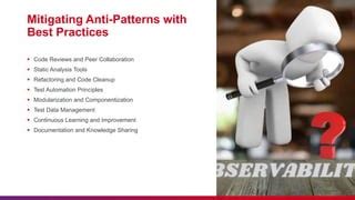Testing Harmony Design Patterns Anti Patterns Unveiled Ppt