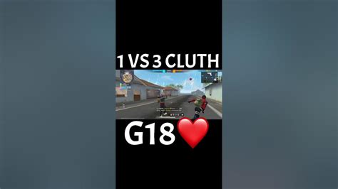 I Clutched 1vs 3 With G18 ️ Mind Blowing Headshots 🤯in Cs Freefire