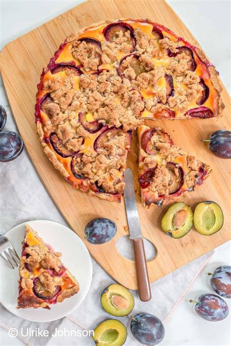 German Plum Custard Tart With Streusel Rustic Plum Pie Recipe