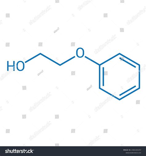 Chemical Structure Phenoxyethanol C8h10o2 Stock Vector Royalty Free 2181101257 Shutterstock