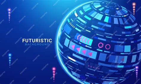 추상적인 기술 배경 벡터 일러스트 레이 션 무료 벡터