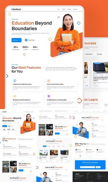 Next Gen Educax Lms Ui Design Website Template In 2025 Learning Website Design Creative