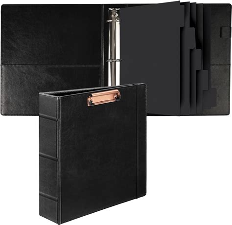 Etzul Vintage Hardcover 3 Ring Leather Binder 15 Ring
