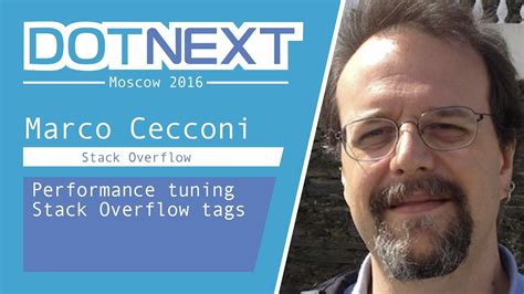 Stack Overflow — Its All About Performance — Marco Cecconi Youtube