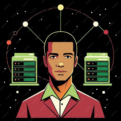 Technology Concept Flat Vector Style Illustration Featuring Server Design Elements Premium Ai