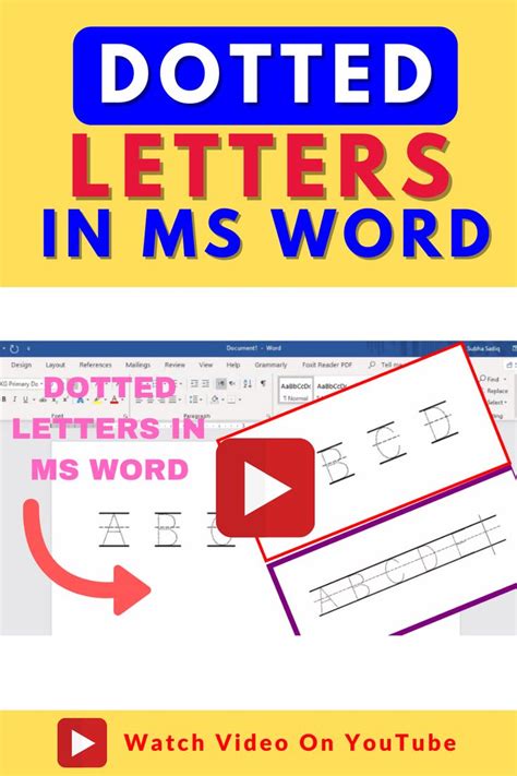 How To Make Dotted Tracing Letters In Microsoft Word Dotted Letters In MS Word Ms Word