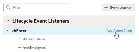 create event listeners for events