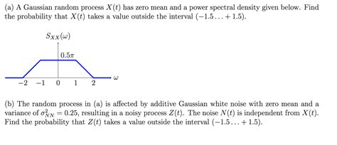 solved a a gaussian random process x t has zero mean and