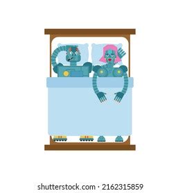 Sex Robots Cyborg Sex Bed Robot Stock Vector Royalty Free Shutterstock