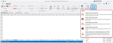 BIM Interpretation Of IFC Elements Into Building Structure Elements Of InstalSystem 5 Package
