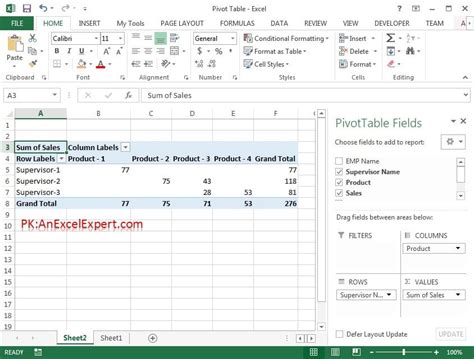 Excel Pivot Table Issue Grouping Three Fields Columns