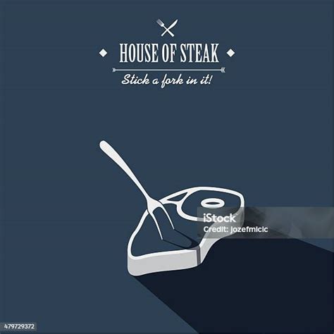 스테이크 하우스 포스터 레스토랑 메뉴판 커버 비프 고기류 말풍선이 있는 0명에 대한 스톡 벡터 아트 및 기타 이미지 0명 2015년 검정색 배경 Istock