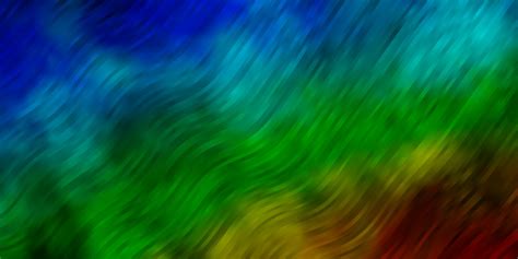 Dark Multicolor Vector Background With Bent Lines 17381143 Vector Art