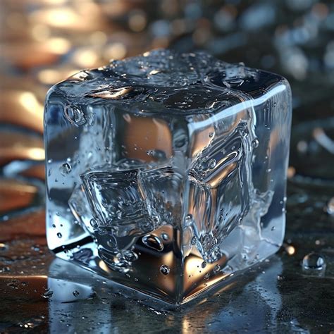 premium ai image ice cube 3d blender