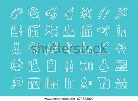 Set Vector Line Icons Sign Symbols Stock Vector Royalty Free 674863021 Shutterstock