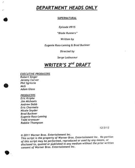916 Blade Runners Script Pdf