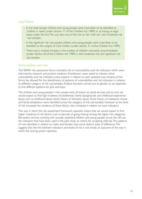 Sexual Exploitation Risk Assessment Framework A Pilot Study Pdf