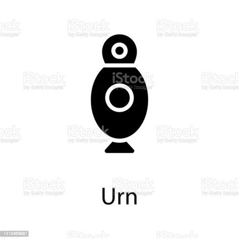 항아리 벡터 솔리드 아이콘 디자인 일러스트 레이 션을 흰색 배경에 표시합니다 Eps 10 파일 꽃병에 대한 스톡 벡터 아트 및