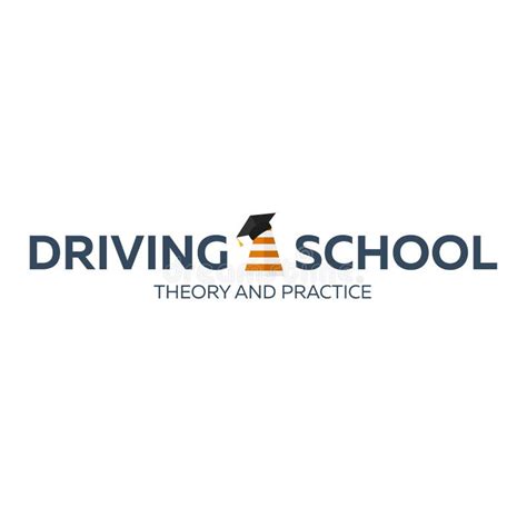 Logotipo De La Escuela De Conducción Educación Auto Las Reglas Del
