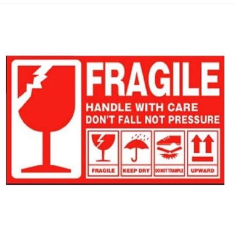 Jual 100 Lembar Sticker Fragile Stiker Kemasan Stiker Olshop Stiker