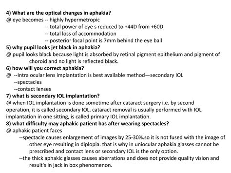 Aphakia Ppt