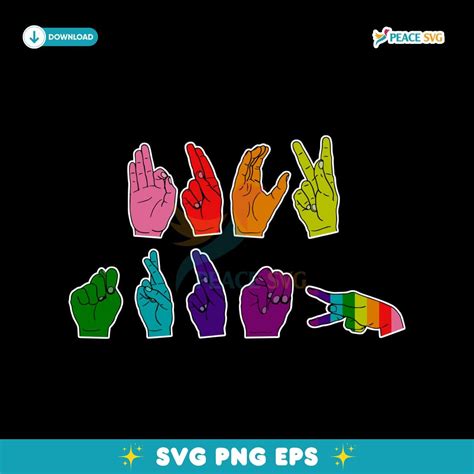 Lgbt Color Fuck Trump Hand Sign Language Svg Cricut Cut Files Peacesvg