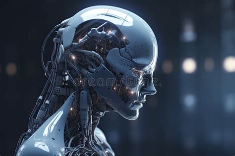 3d Rendering Artificial Intelligence Ai Research Of Robot And Cyborg
