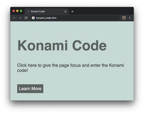 The Konami Code Challenge