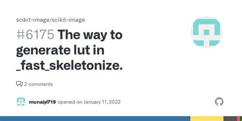 The Way To Generate Lut In Fastskeletonize · Issue 6175 · Scikit