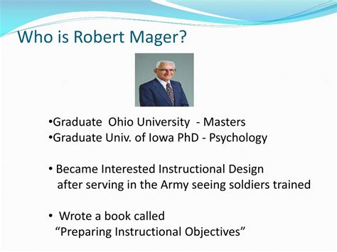 Ppt Robert Magers Instructional Objectives Powerpoint Presentation