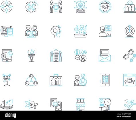 Business Development Linear Icons Set Opportunity Partnership
