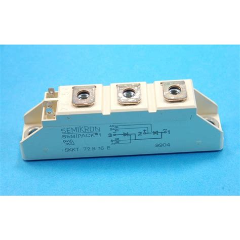 Semikron Skkt72b16e Scr Module Dual 80a 1600v