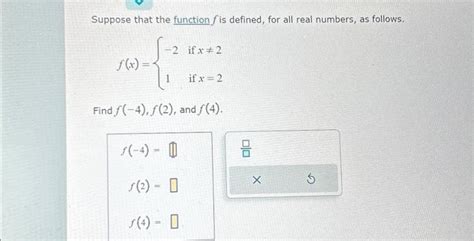 Solved Suppose That The Function Fis Defined For All Real