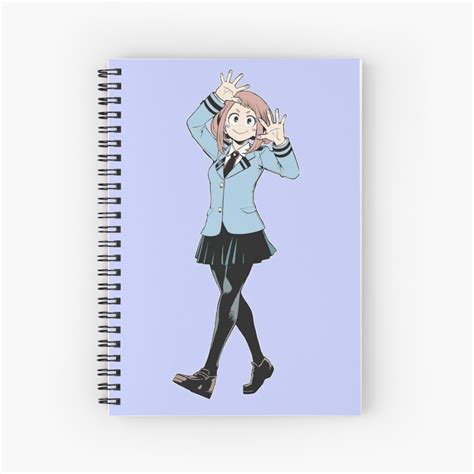 Ochako Uraraka Posing My Hero Academia Spiral Notebook By
