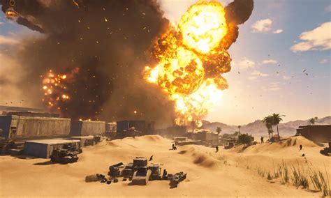 Lexica Warzone Map Call Of Duty Blue Sky Sand Huge Explosion