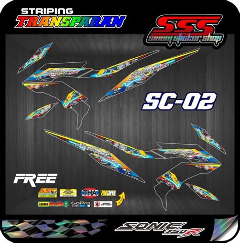 Sonic Stiker Striping Transparan Hologram Sonic R Kode SC Lazada Indonesia