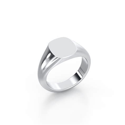 sterling silver oval signet rings — laser engraving service