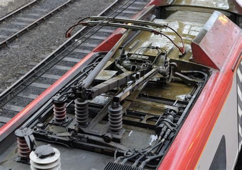 Counter Tilting Pantograph Of Class 390 Pendolino Tilting Train