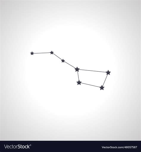 Big Dipper Isolated Icon Constellation Ursa Major Vector Image