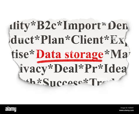 Data Concept Data Storage On Paper Background Stock Photo Alamy