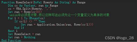 vba 不连续的多行一次选中操作 vba range里面不连续的多行 csdn博客