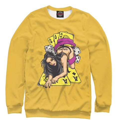 Свитшот с принтом «Карты и девушка Sweatshirts Graphic Sweatshirt