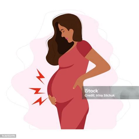 복통을 앓고있는 임신 한 흑인 여성 걱정 복부에 대한 스톡 벡터 아트 및 기타 이미지 복부 여자 임신 Istock
